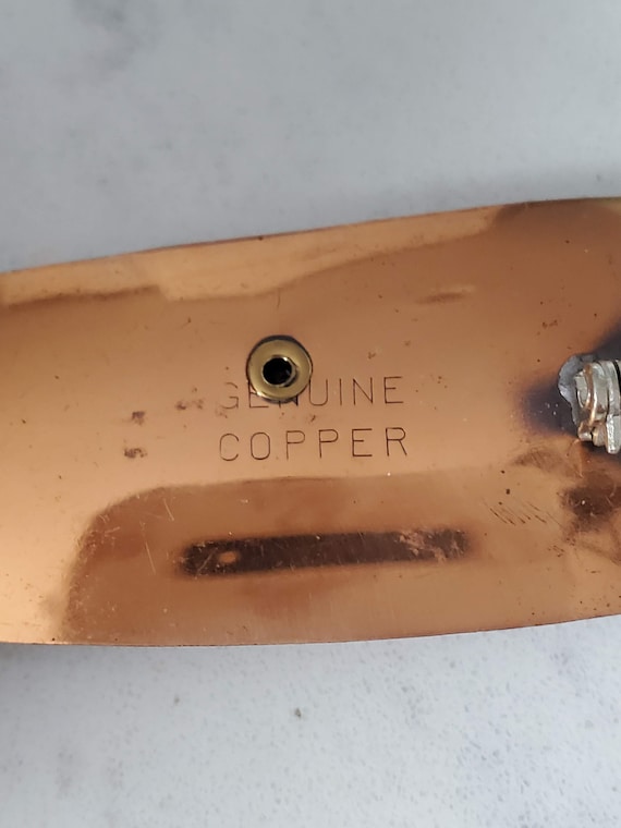 Vintage 1950s-60s Genuine Copper and Enamel Bar Pin/B… - Gem