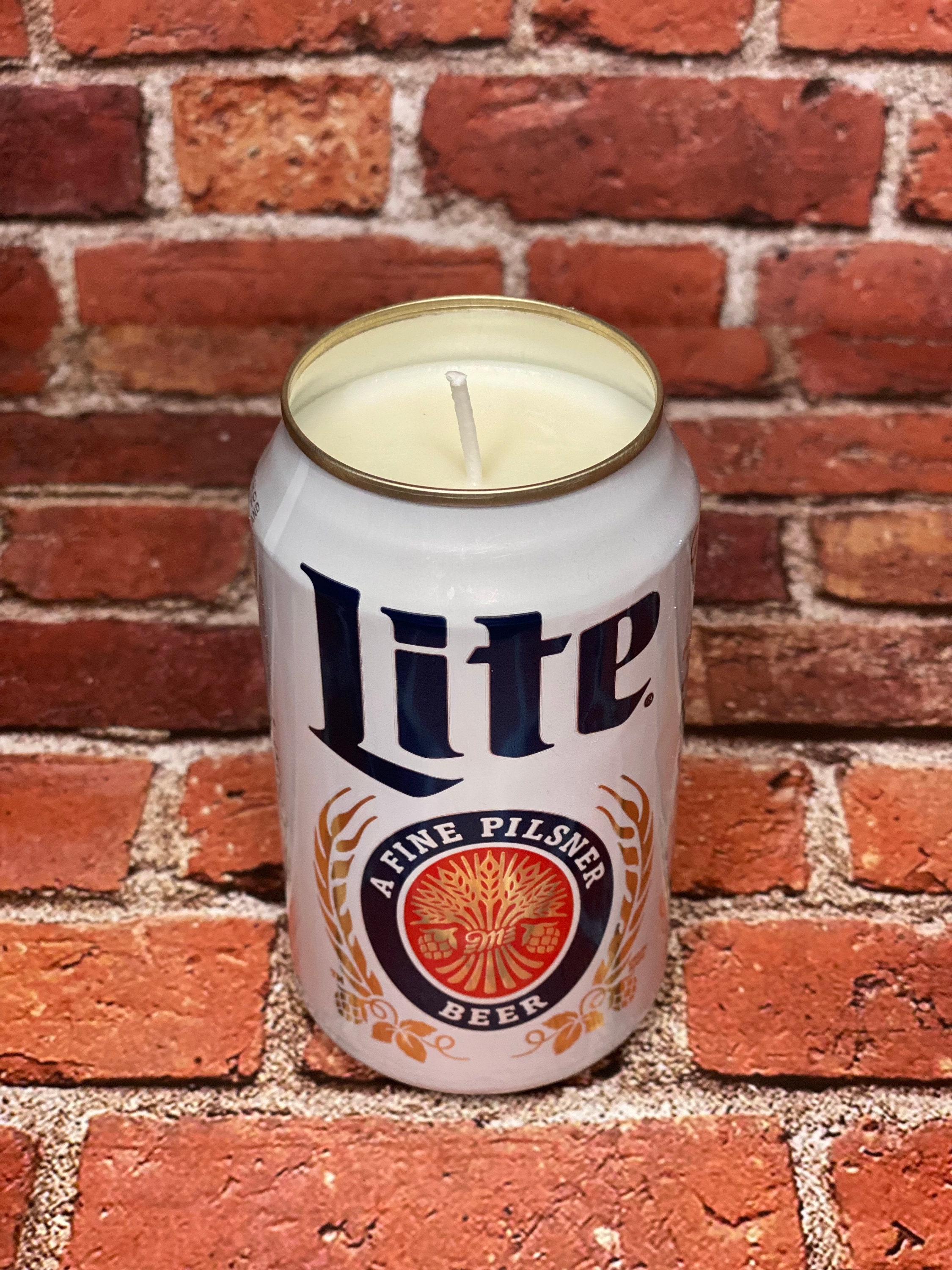 Miller Lite Beer Can Candle 12oz Hand Poured Custom Scented - Etsy
