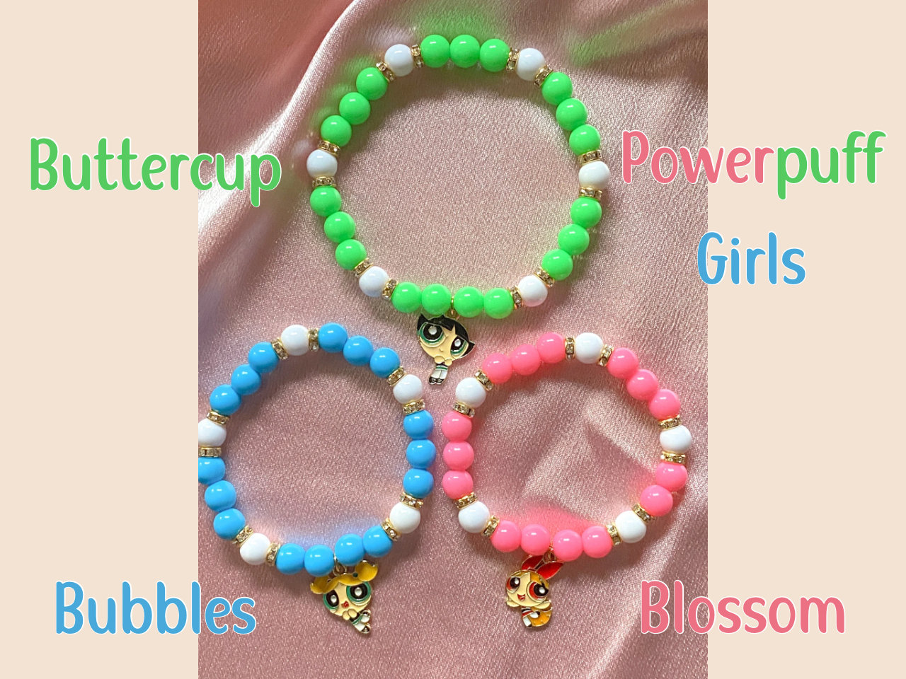 Powerpuff Girls Blossom Buttercup Bubbles Bracelets Friendship Bracelets Cars Character ...