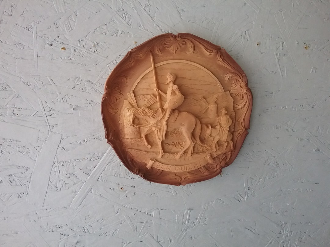 Vintage Decorative Plate Don Quixote and Sancho, Don Quixote De La ...