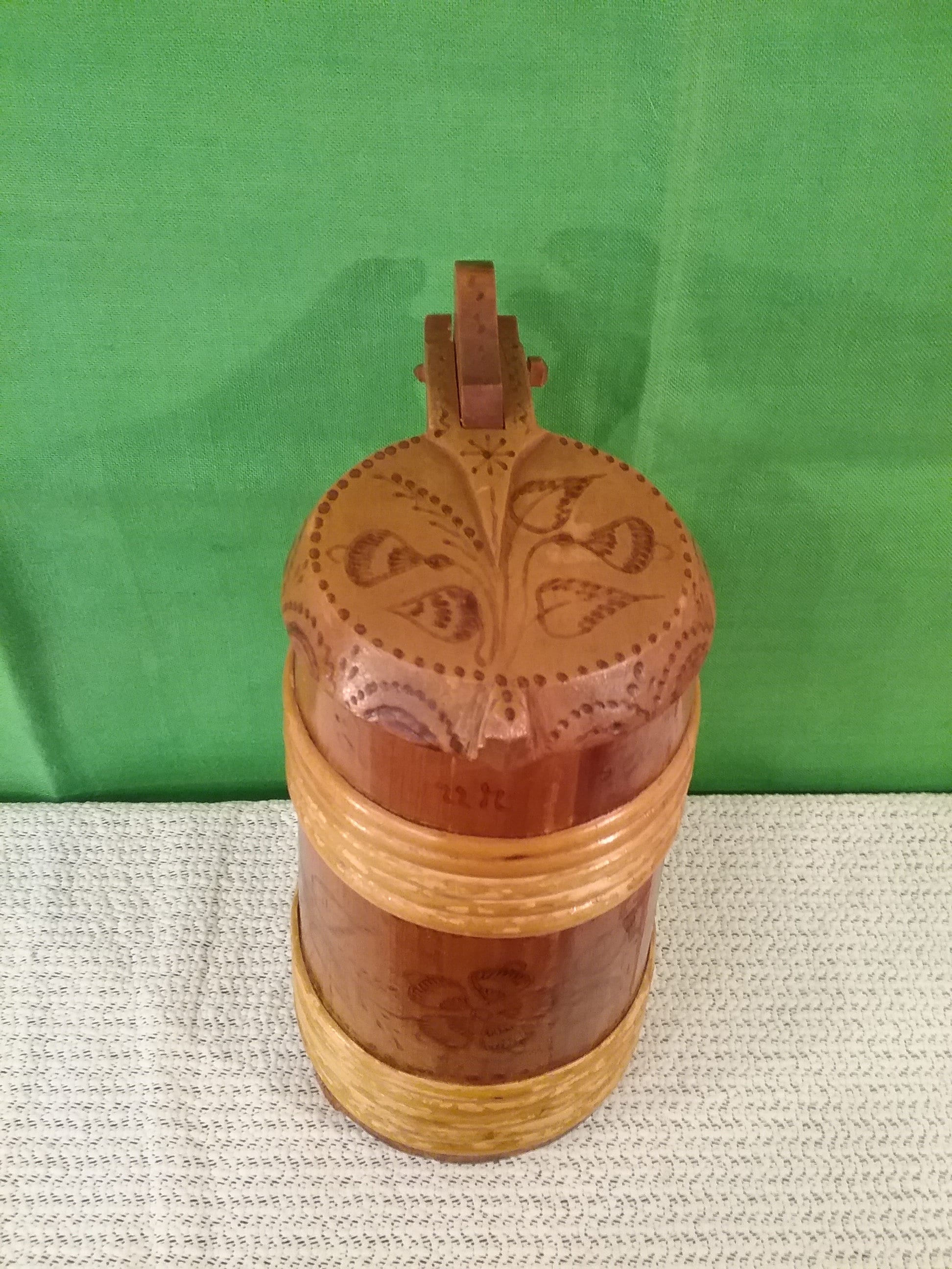 Swedish Wooden Tankard, Vintage Mug, Large Handmade Wooden Tankard With ...