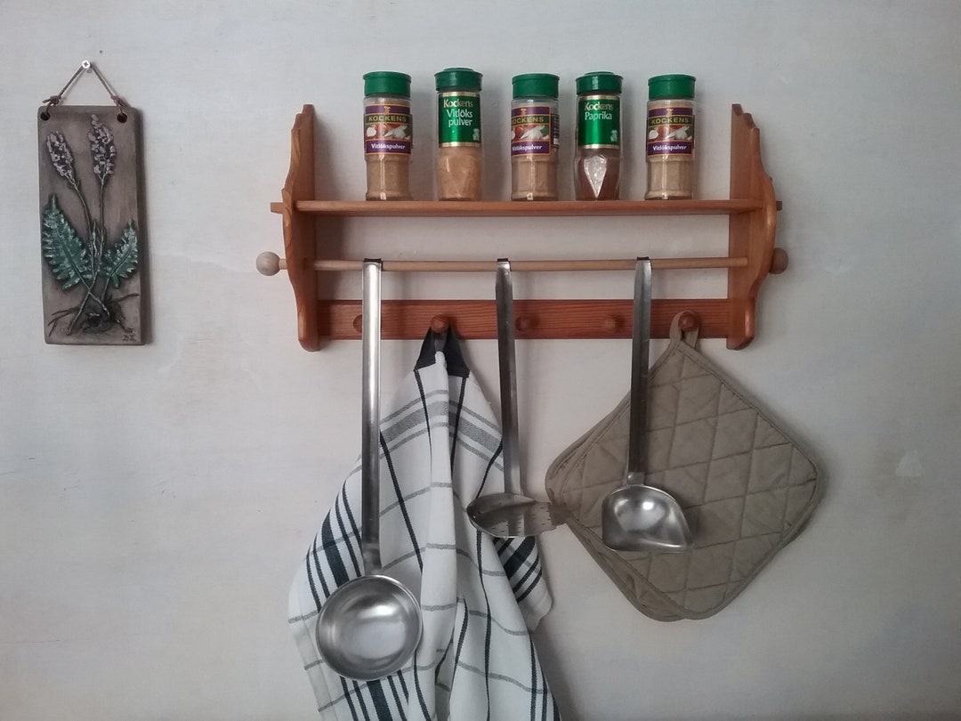 Swedish Kitchen Shelf,rural Shelf,vintage Wood Shelf,kitchen Storage ...