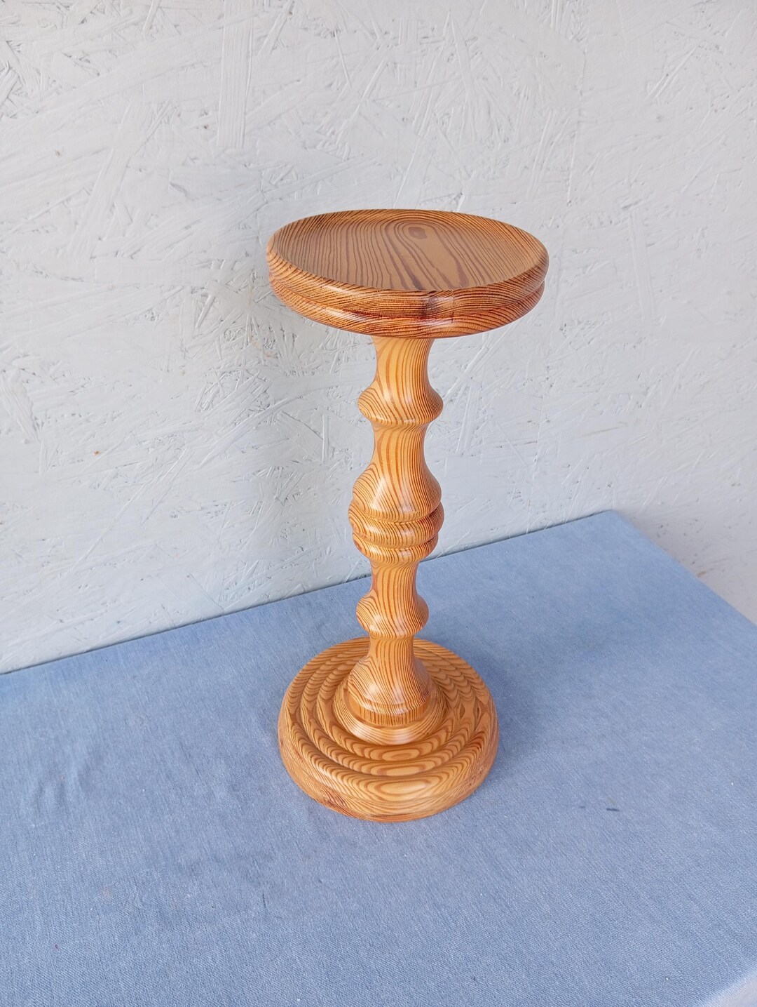 Vintage Scandinavian Pine Plant Stand: Handmade Display Plinth - Etsy