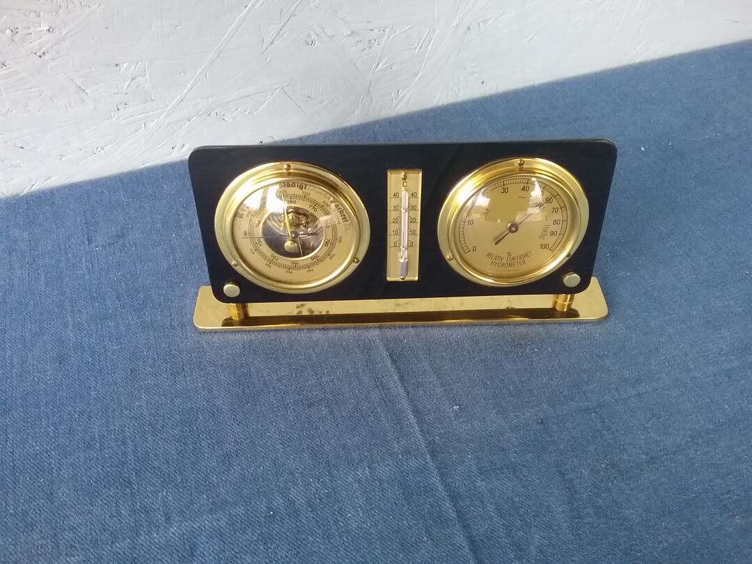 Vintage Weather Station, Thermometer Barometer Hygrometer, Made in ...