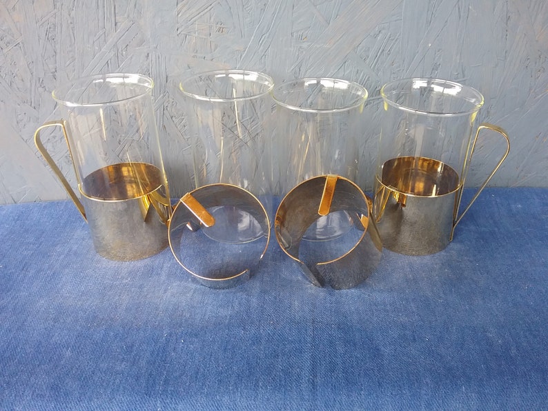 Vintage Set of 4 Glass Coffee Cups, Irish Coffee Glass, Irish Coffee ...