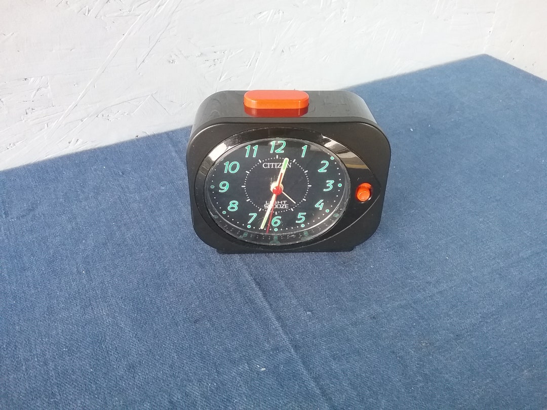 Citizen Plastic Alarm Clock With Light Dial, 70s Clock, Home Decor ...