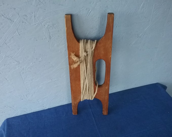 Large Swedish Vintage Wooden String Winder, Ice Fishing Winder ...