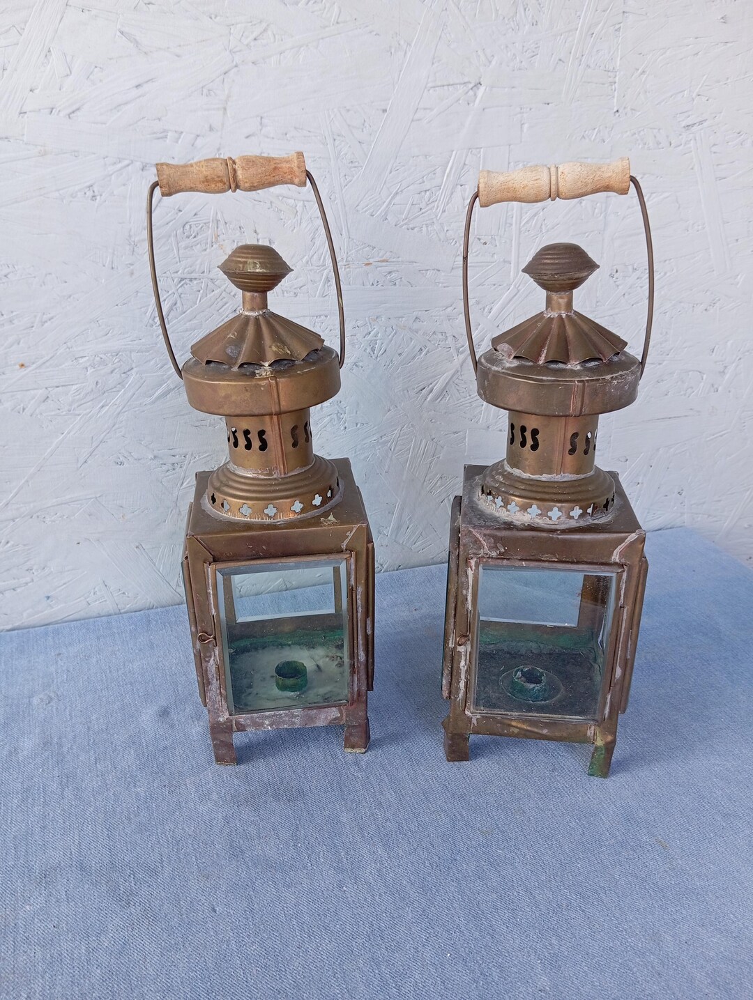 One of Two Antique Scandinavian Candle Lanterns, Handmade Swedish ...