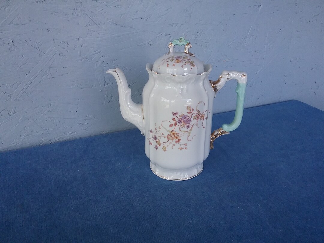 Hermann Ohme Tea/coffee Pot, 1883-1920, Floral Design, German Antique ...