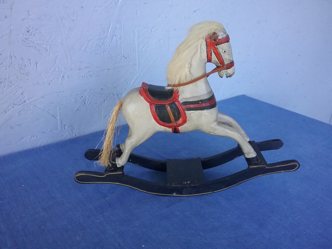 Swedish Small Rocking Horse Hand Carved and Painted, Scandinavian ...