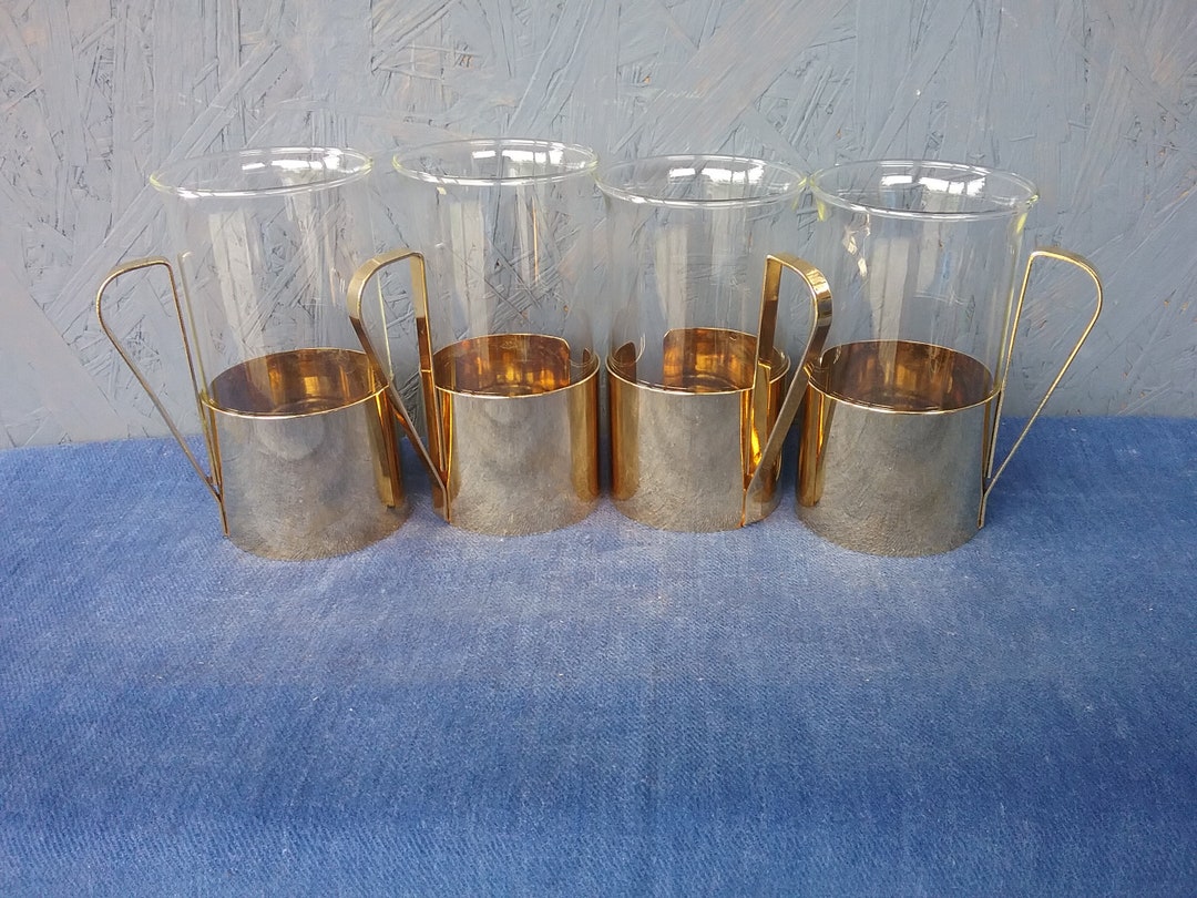 Vintage Set of 4 Glass Coffee Cups, Irish Coffee Glass, Irish Coffee ...