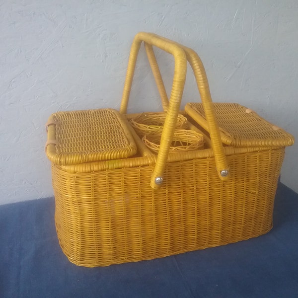 Yellow Picnic Basket - Etsy