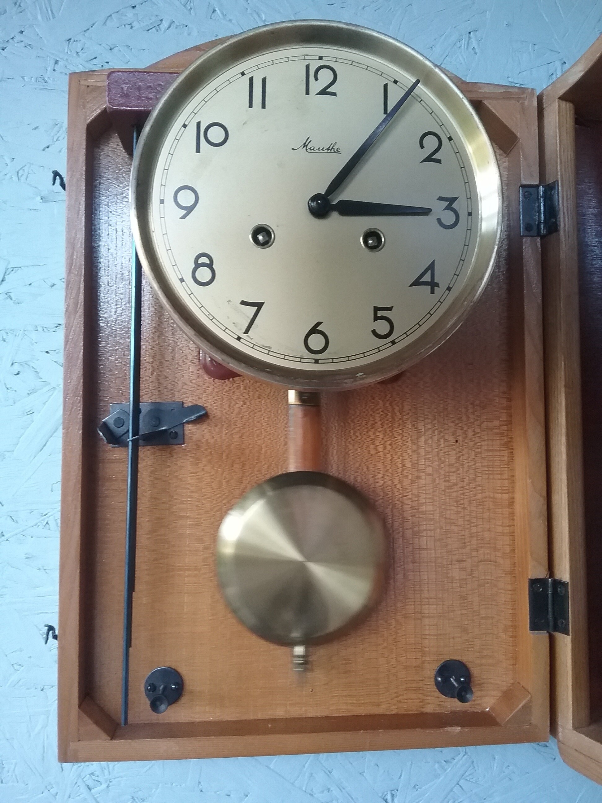 Pendulum Clock by Friedrich Mauthe Schwenningen Wooden Clock - Etsy Sweden