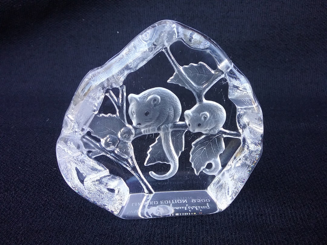 PAUL ISLING,WWF Limited Series, Crystal Sculpture, Swedish Vintage ...