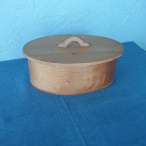 Vintage Scandinavian Large Oval Bentwood Box, Swedish Wooden Box With ...