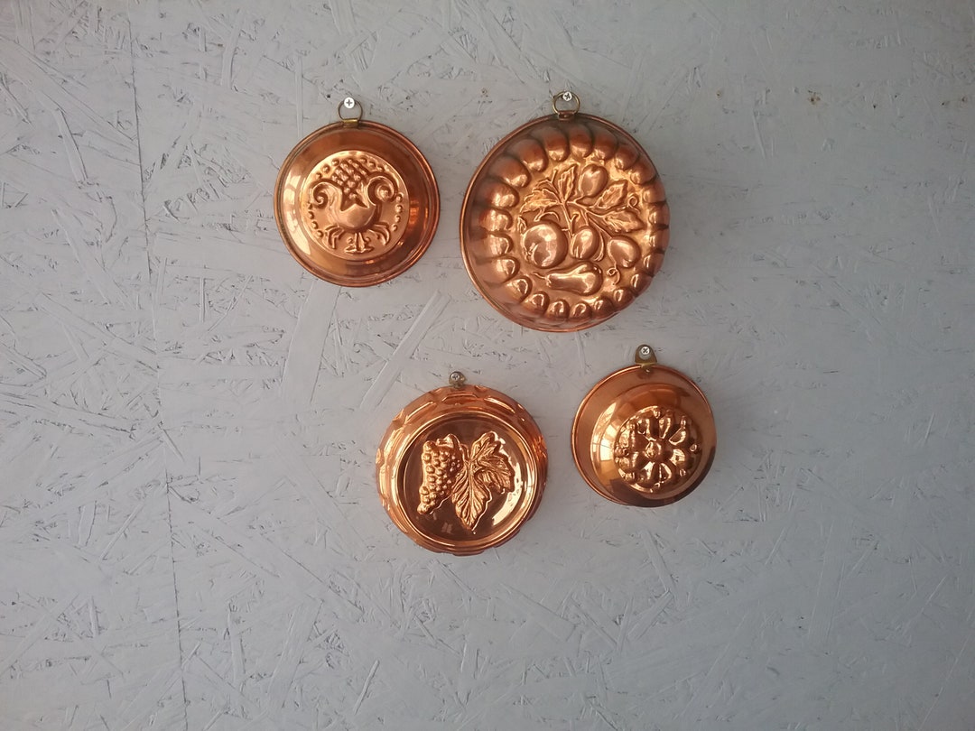 Set of 4 Antique Copper Molds, Traditional Swedish Copper Molds for ...