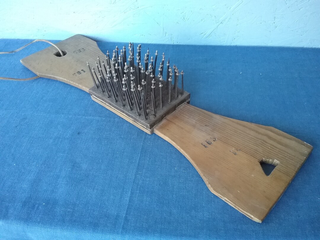Antique Scandinavian Large Linen Comb, Wool Carder,rustic Decorative ...