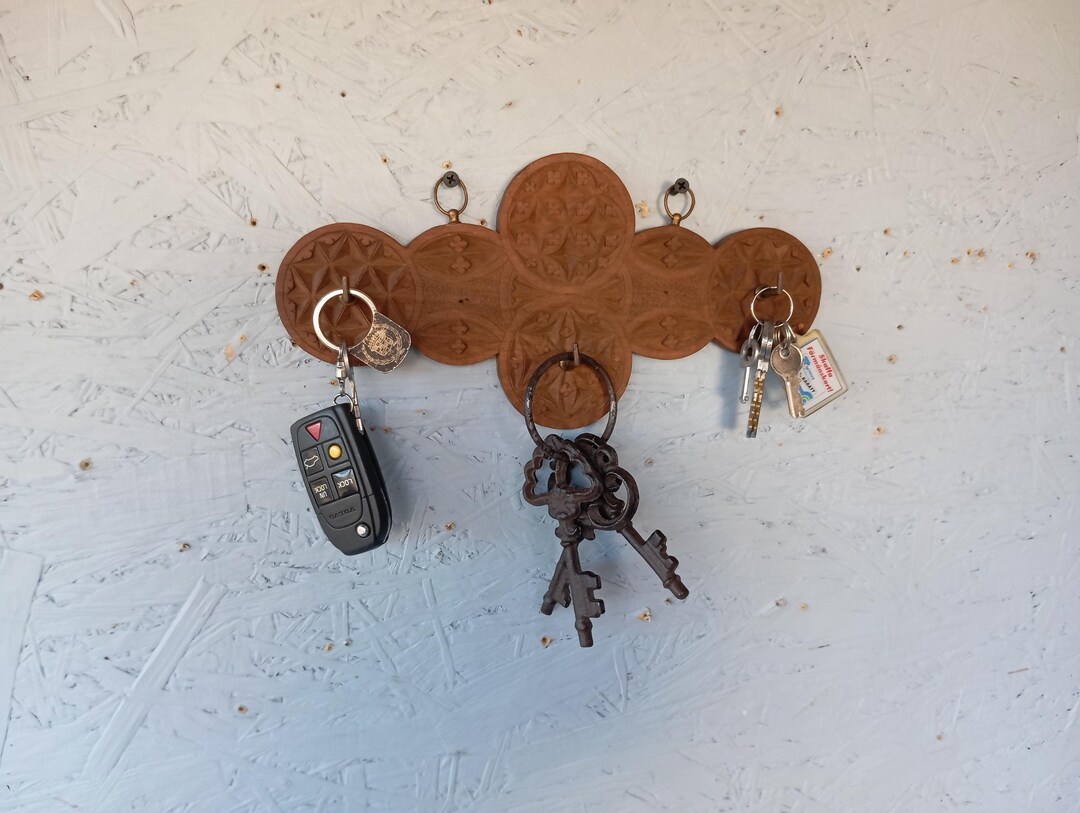 Vintage Key Rack, Key Organizer, Jewellery Rack, Carved Wall Jewellery ...