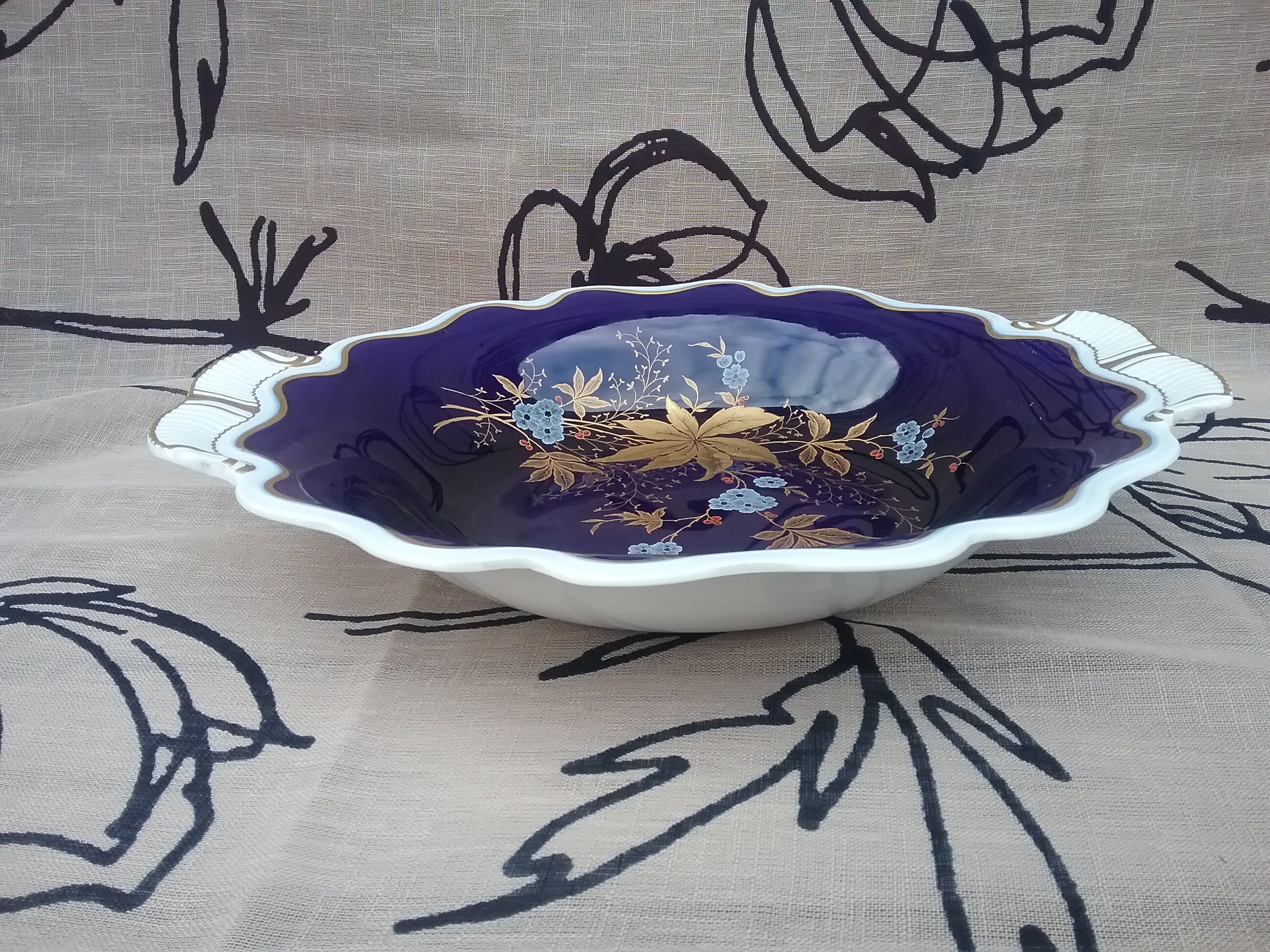 WEIMAR PORCELAIN sybille Cobalt/patera, Cobalt Platter/german Porcelain ...