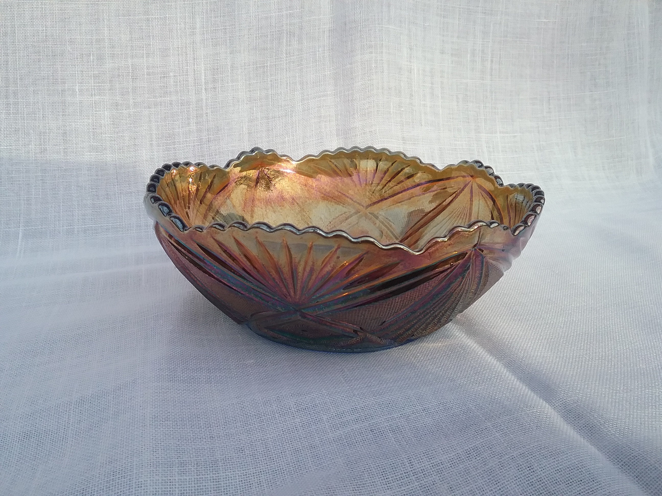 Vintage Carnival Glass Bowl, Eda Glasbruk Sweden "edstrom" - Etsy