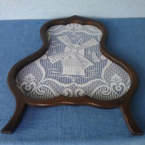 Vintage Lace Window Screen, Dutch Window Decoration, Windmill Pattern ...