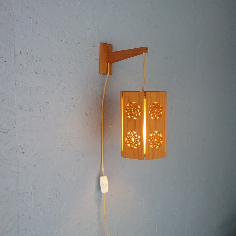 Wooden Wall Lamp - Etsy