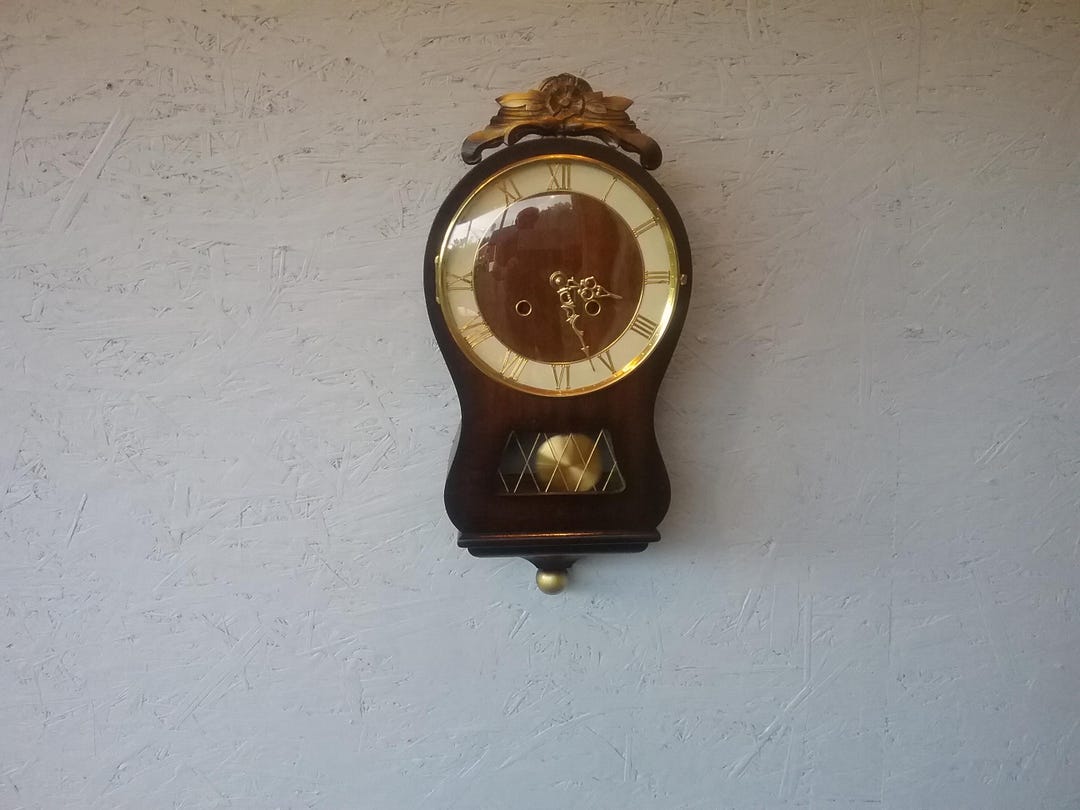 HERMLE Vintage Pendulum Wall Clock, Unique German Wall Clock, Quartz ...