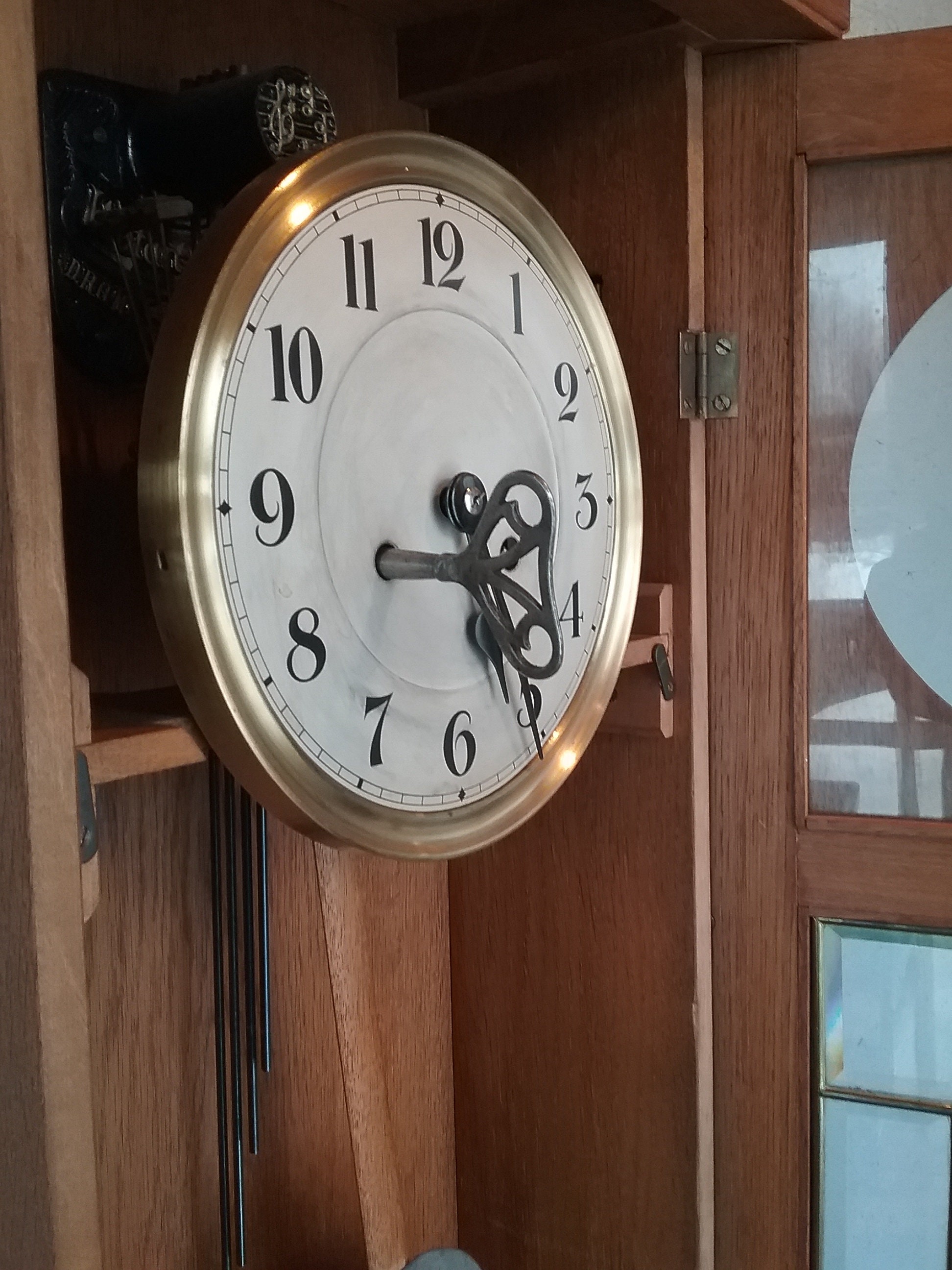 Large Antique Kienzle Wall Clock 1898-1920, Wall Clock, German Wooden ...