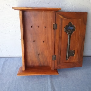 Vintage Swedish Key Cabinet, Organizer for 7 Keys, Exotic Wood Key ...