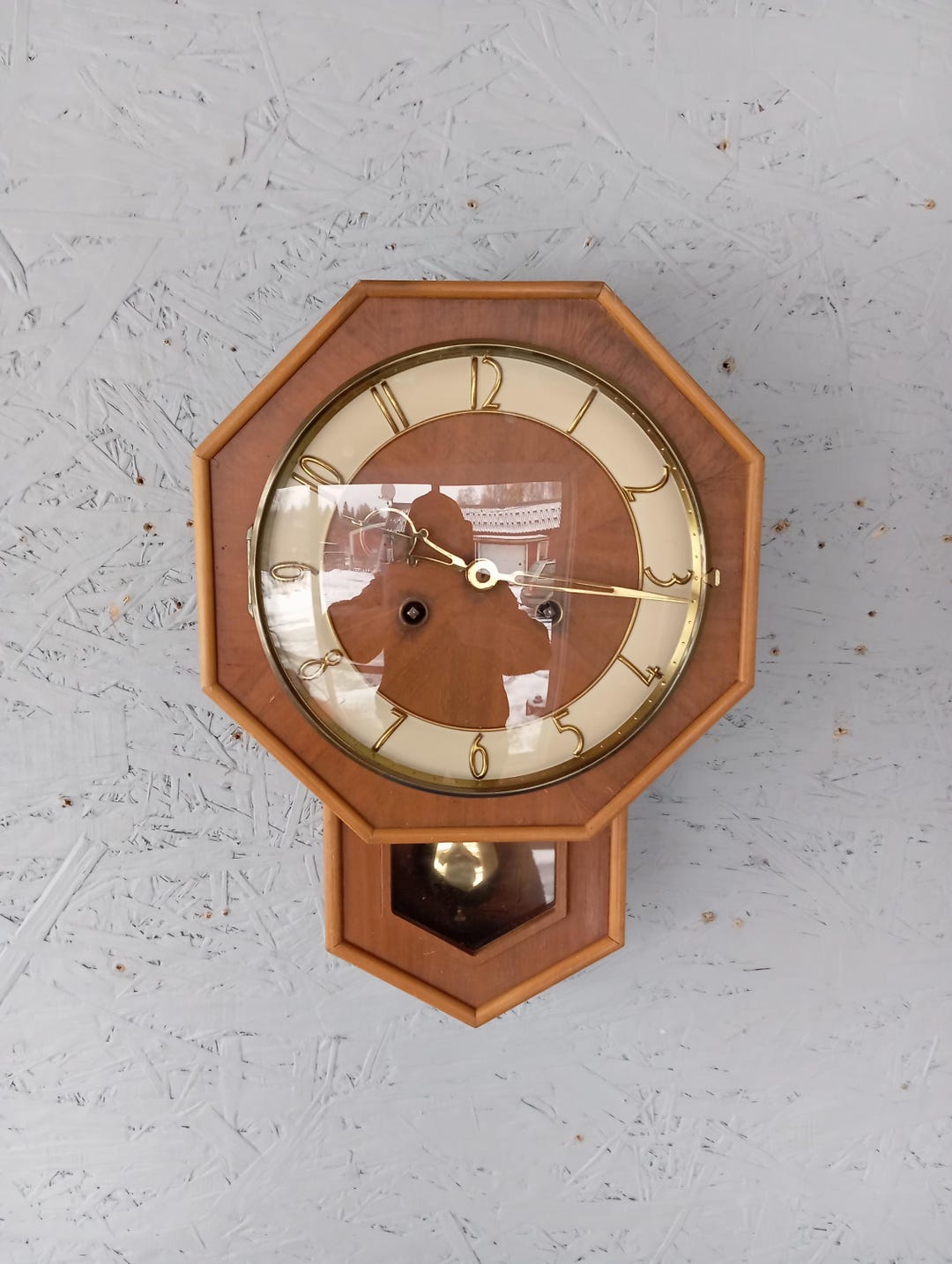 Vintage Franz Hermle & Sons Wall Clock With Pendulum and 14-day ...