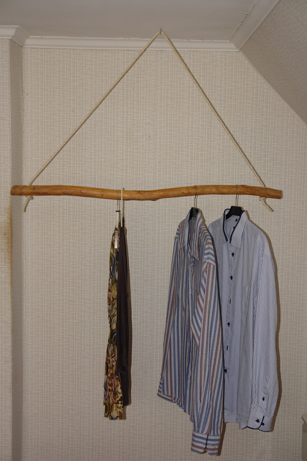 Driftwood Hanging Branch Clothes Hanger/wood Wall Hanger/rustic Hanger ...