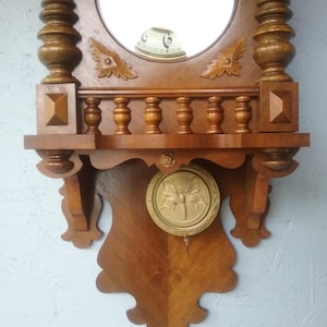 Large Antique Kienzle Wall Clock 1898-1920, Wall Clock, German Wooden Clock, Fully Working ...
