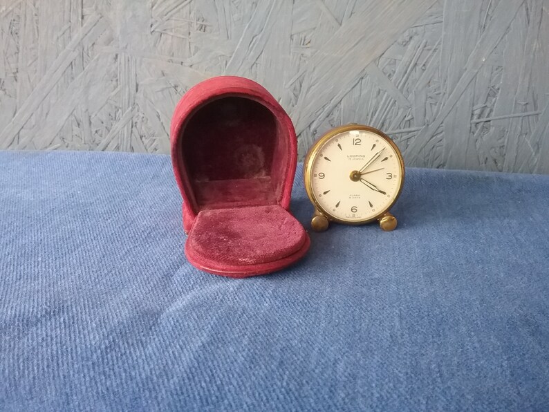 Antique Travel Clock With Original Outer Case, LOOPING 15 JEWELS 8 Days ...