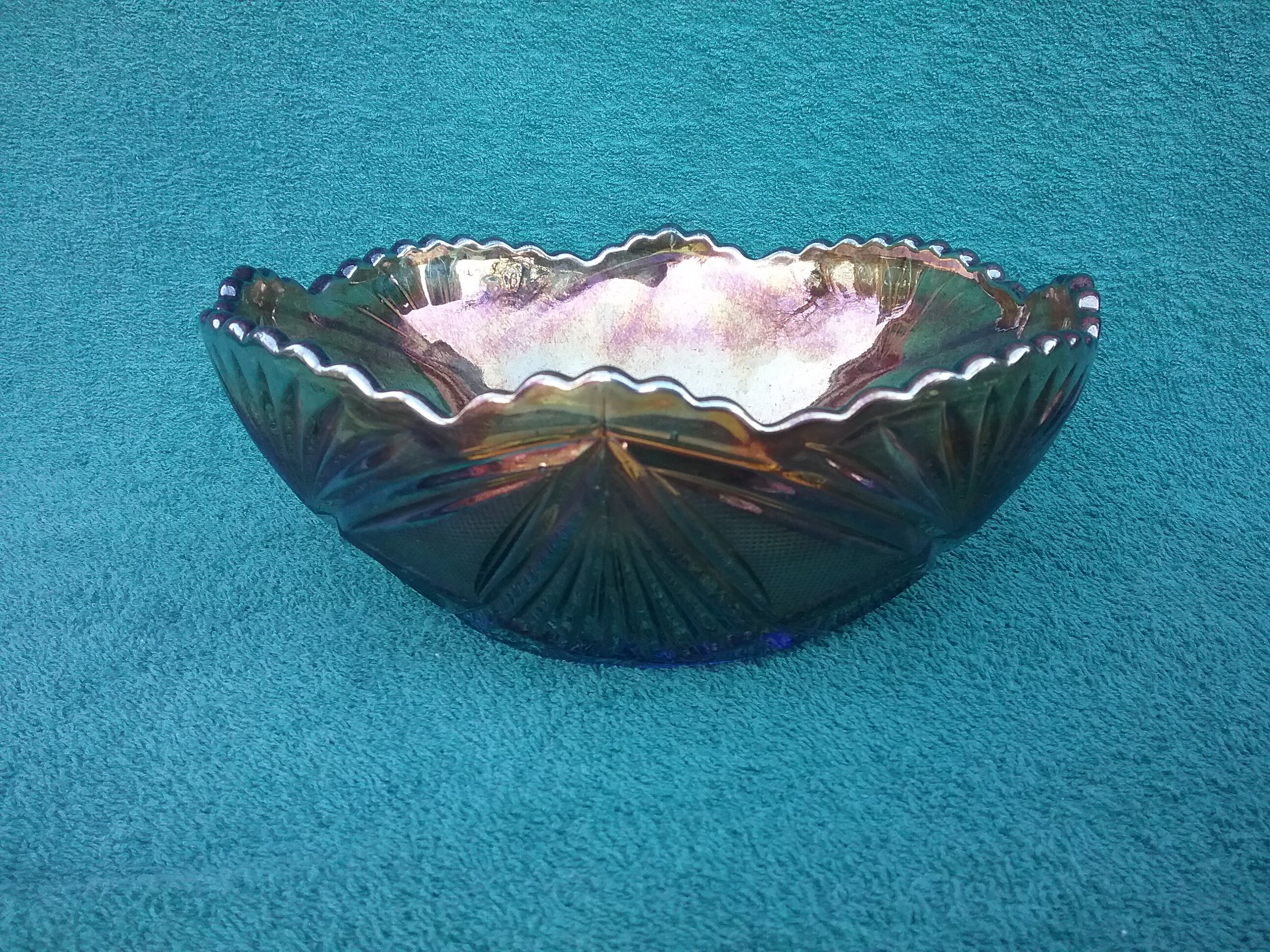 Vintage Carnival Glass Bowl, Eda Glasbruk Sweden "edstrom" - Etsy