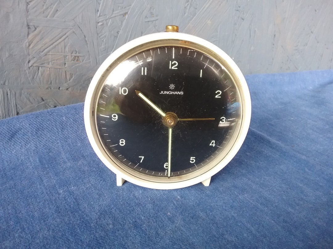 Junghans Table Clock, Vintage Mechanical Clock, Mechanical Alarm Clock ...