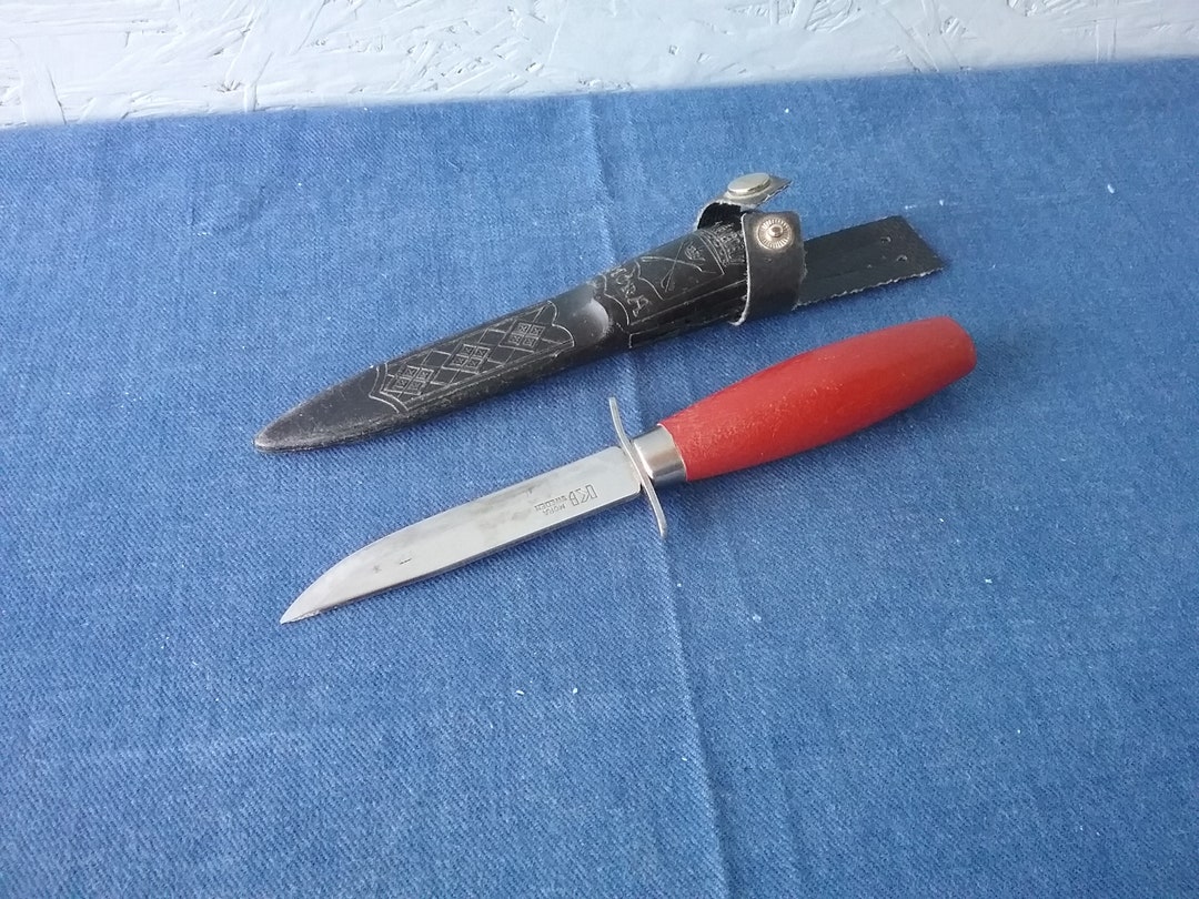 Mora Knife With Sheath, Morakniv KJ Eriksson, Mid-century Swedish Knife ...