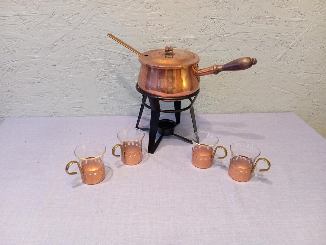 Vintage Scandinavian Glog Set With Jenaer Glas Copper Mugs - Etsy