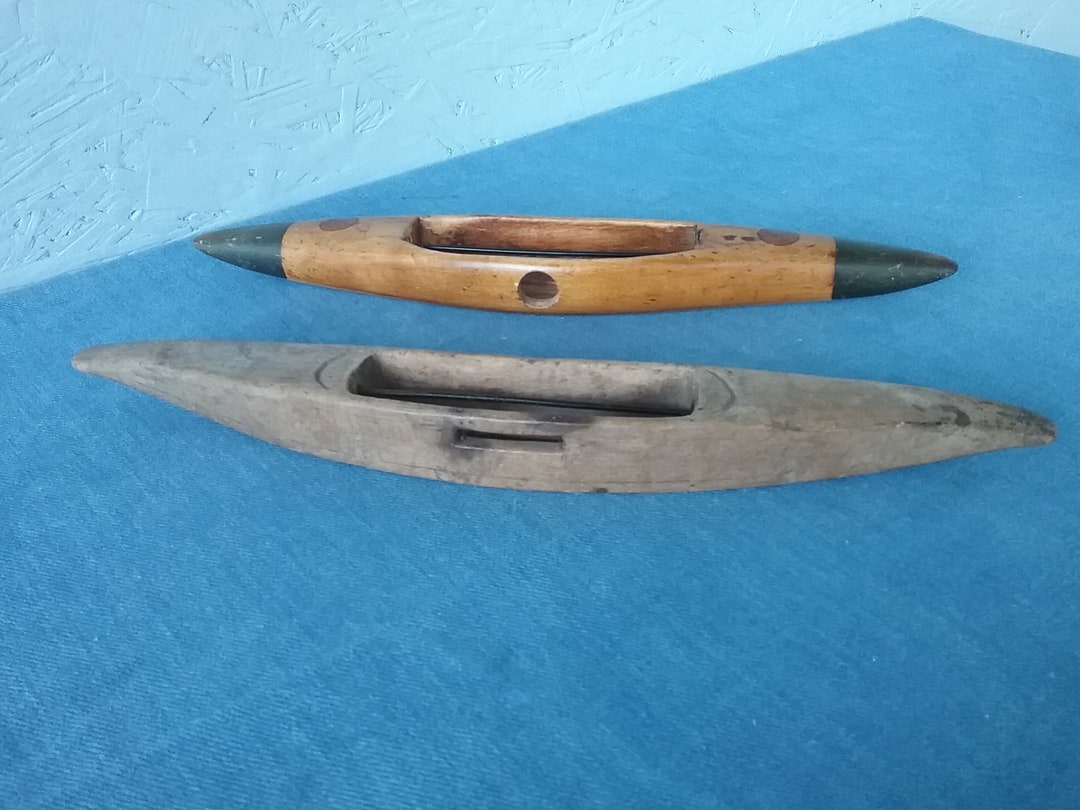 Swedish Vintage Pair Weaving Shuttle, Wooden Weaving Shuttle, Handmade ...