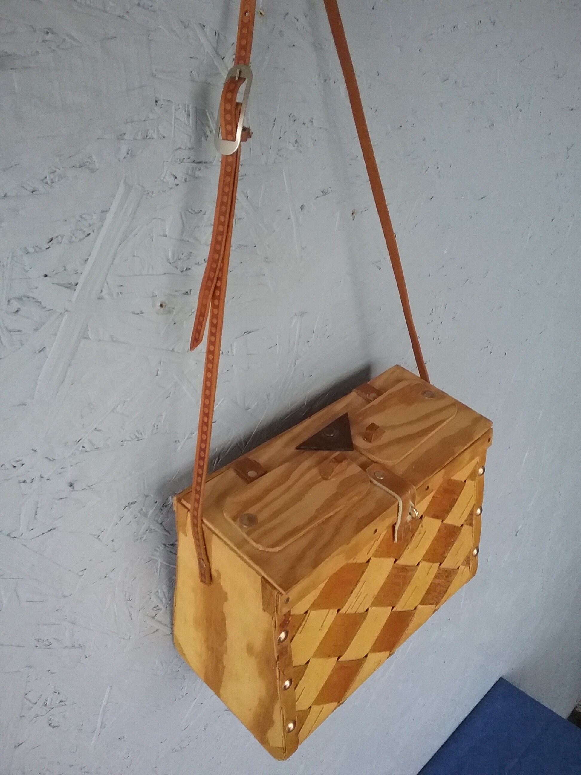 Birch Bark Woven Handbag, Mid Century Scandinavian Handbag, Swedish ...