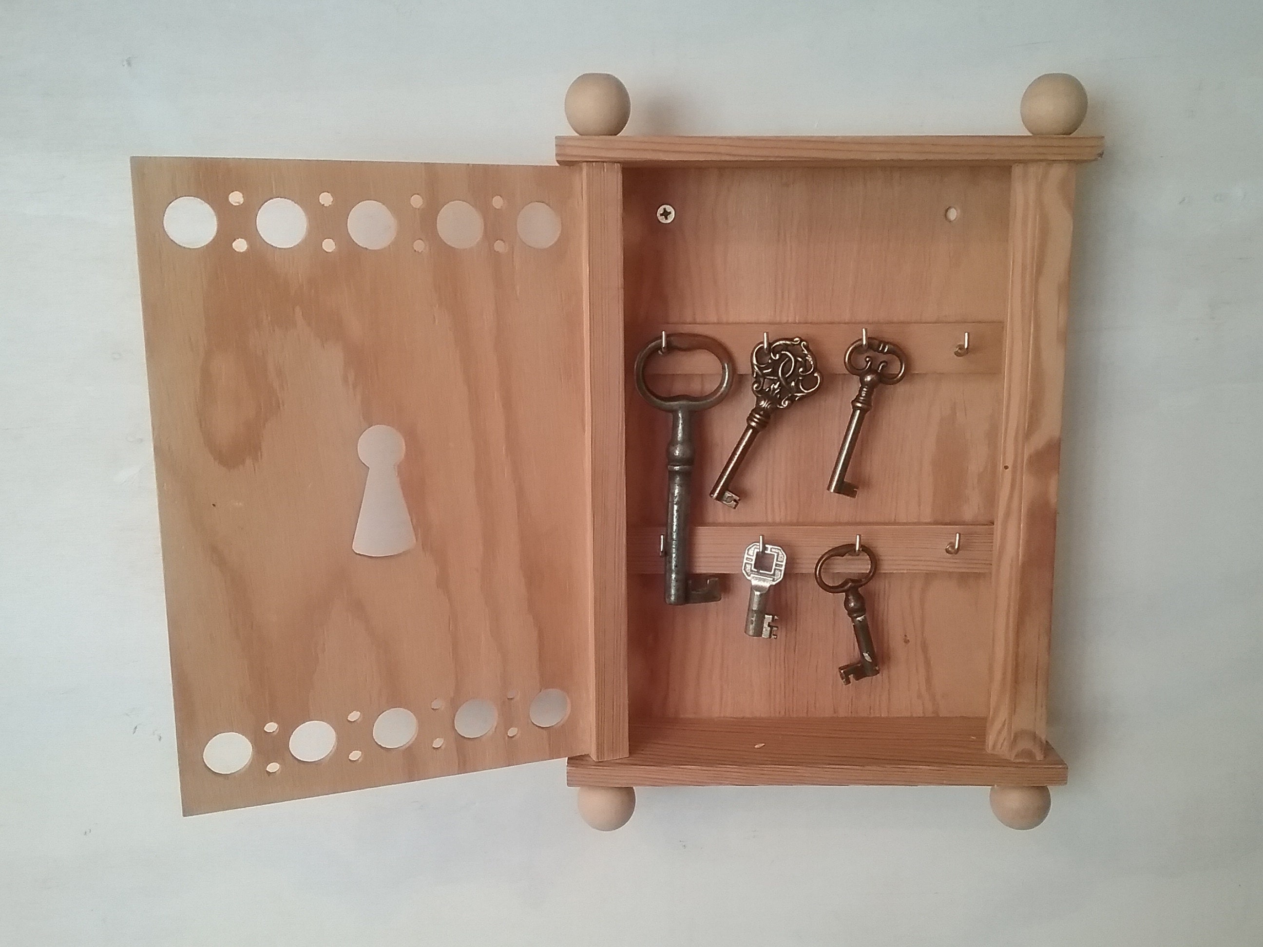 Swedish Vintage Key Box,key Organizer,wooden Cabinet,wall Key Holder ...