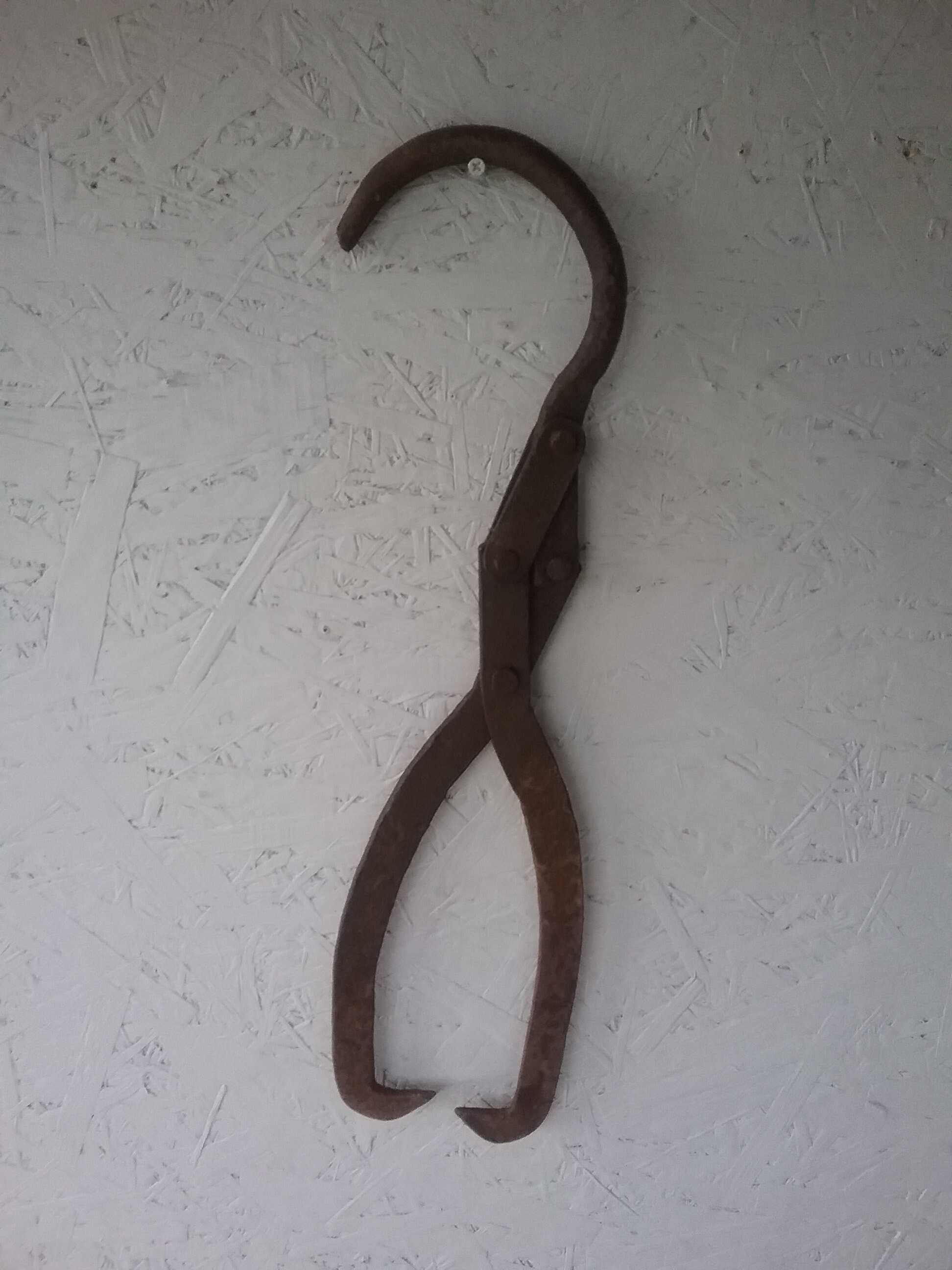 Hand Forged Iron Swedish Hook - Wood Log Pulling Clamp, Antique Hook ...