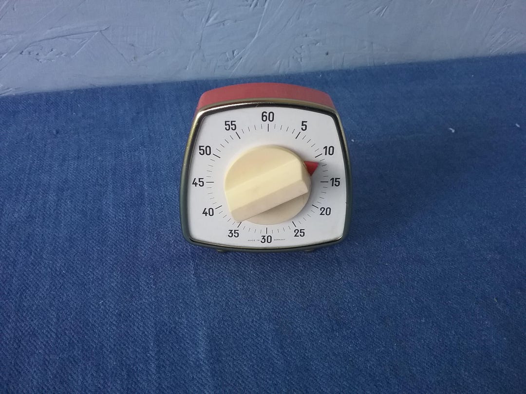 German Vintage Kitchen Timer, Mechanical Short Egg Alarm, Mid Century ...