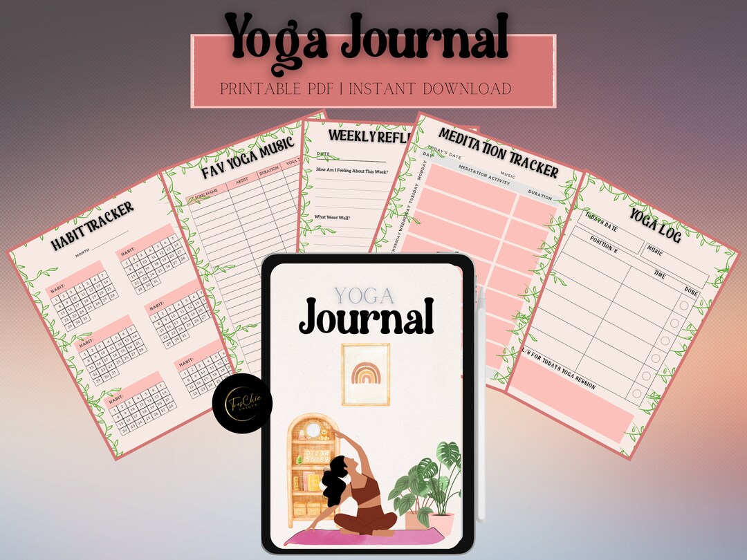 Yoga Journal Printable Meditation Journal Yoga Planner - Etsy
