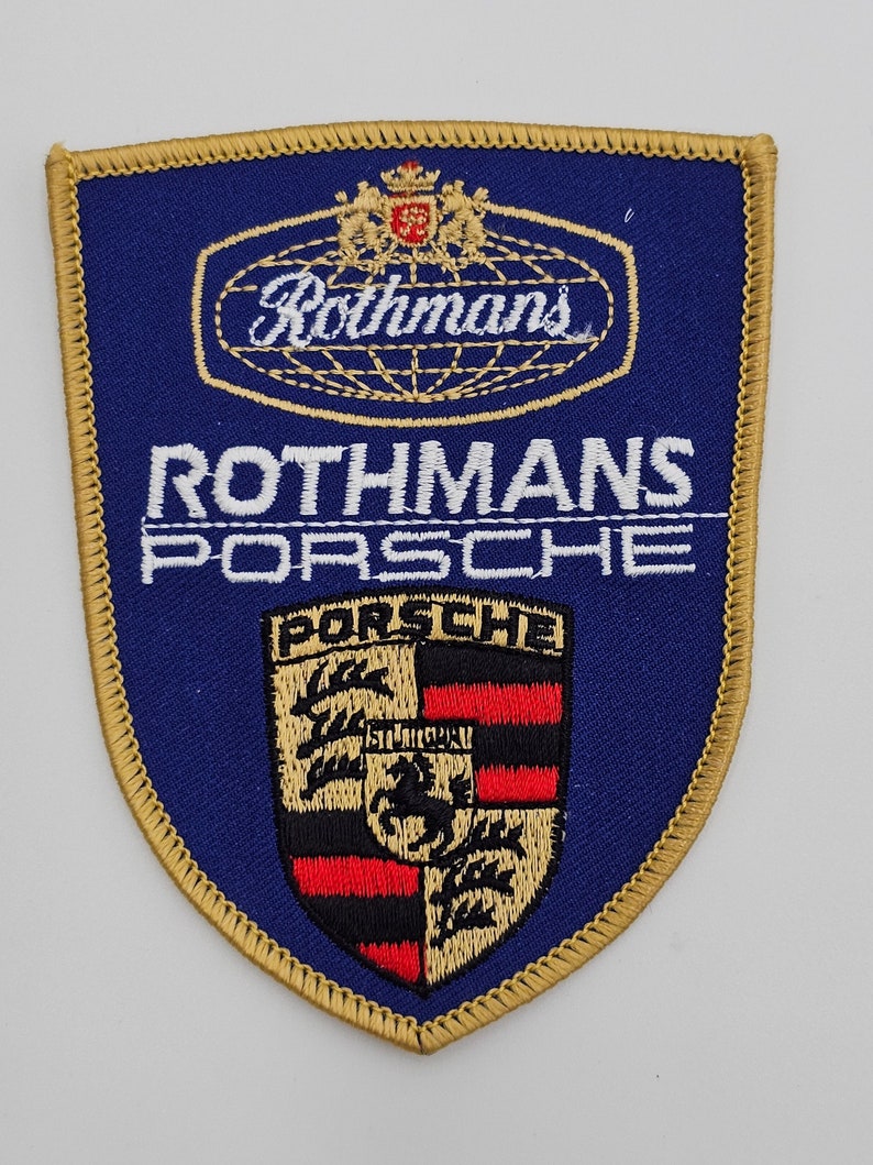 1980s Vintage Original ROTHMANS PORSCHE Patch Very Rare 4 Inch Collectable Patch / Use on Jacket ...