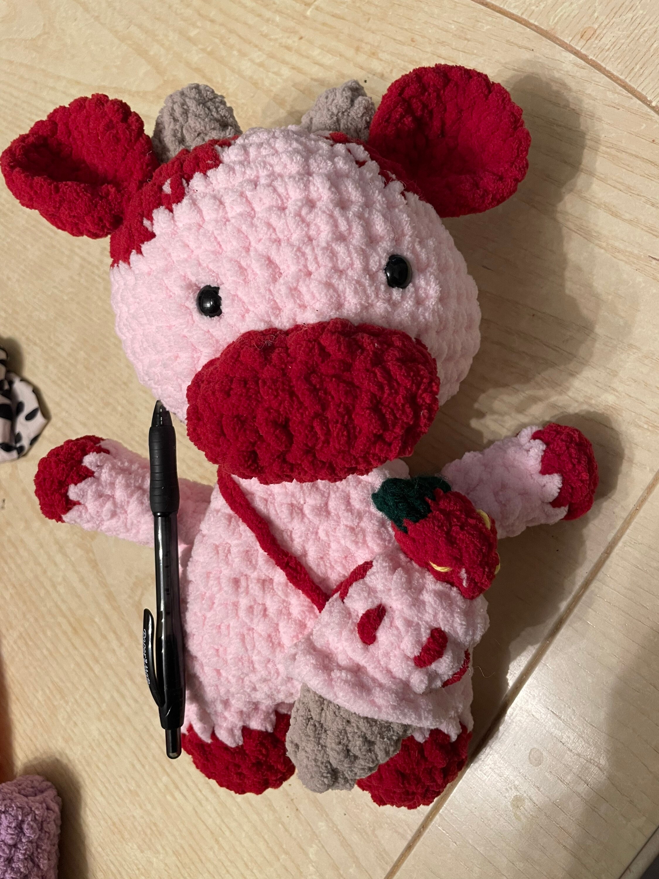 Strawberry Milkshake Cow - Etsy