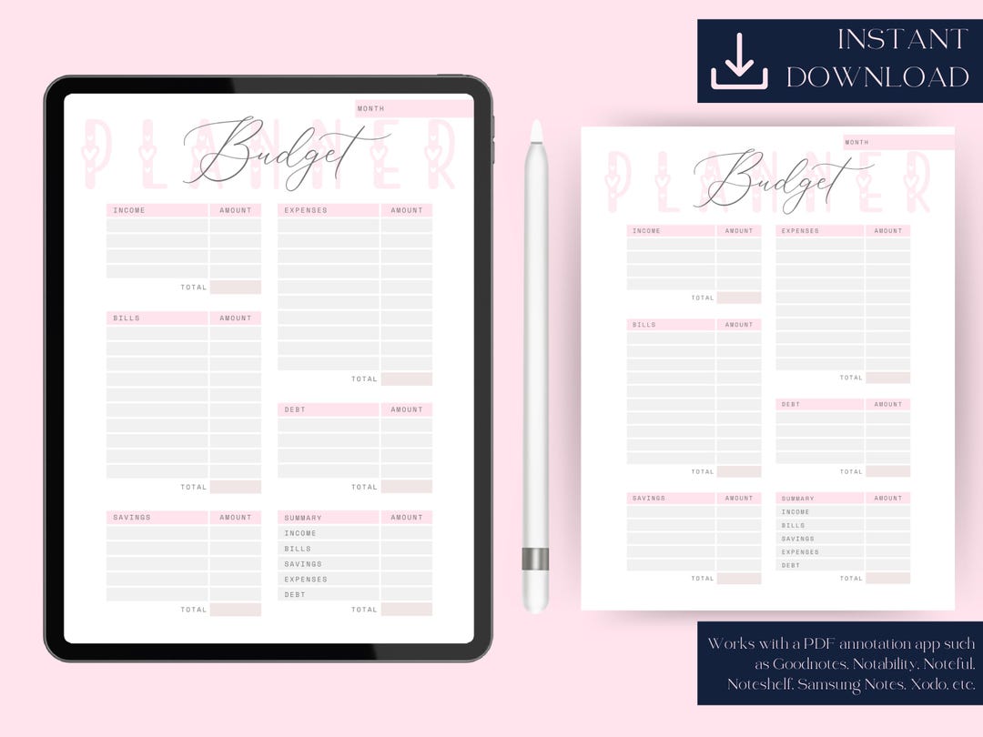 Monthly Budget Tracker PRINTABLE Journal Page Planner Page Budgeting ...