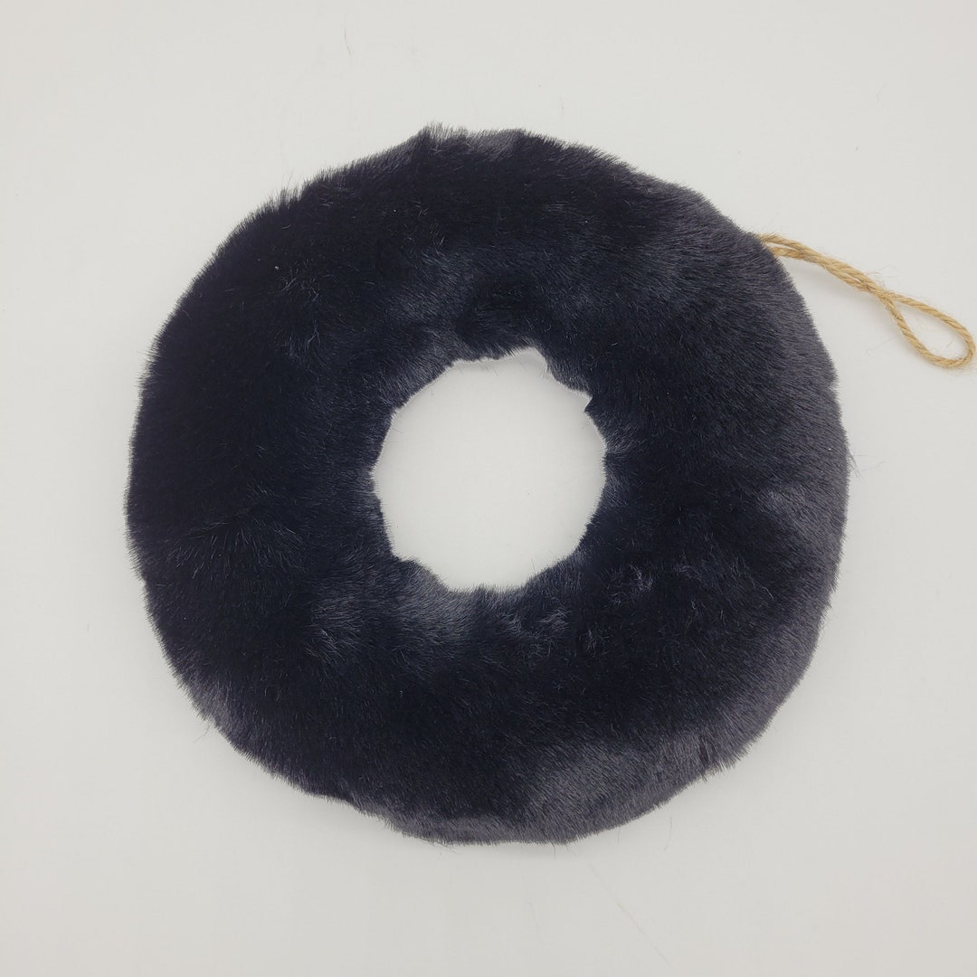 Fur Wreath Black Faux Fur Soft Fur Decorative Fur Door Wreath - Etsy