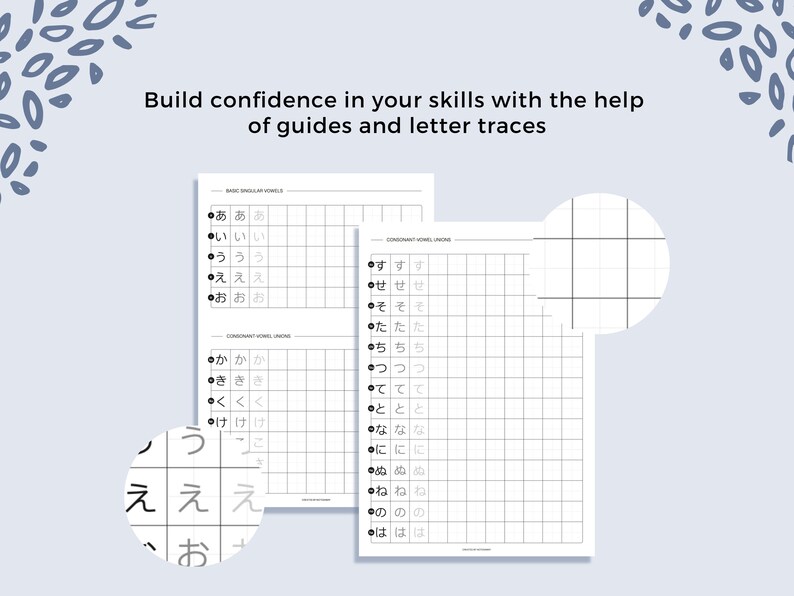 Japanese Hiragana Practice Sheets | Complete Hiragana Alphabet for ...