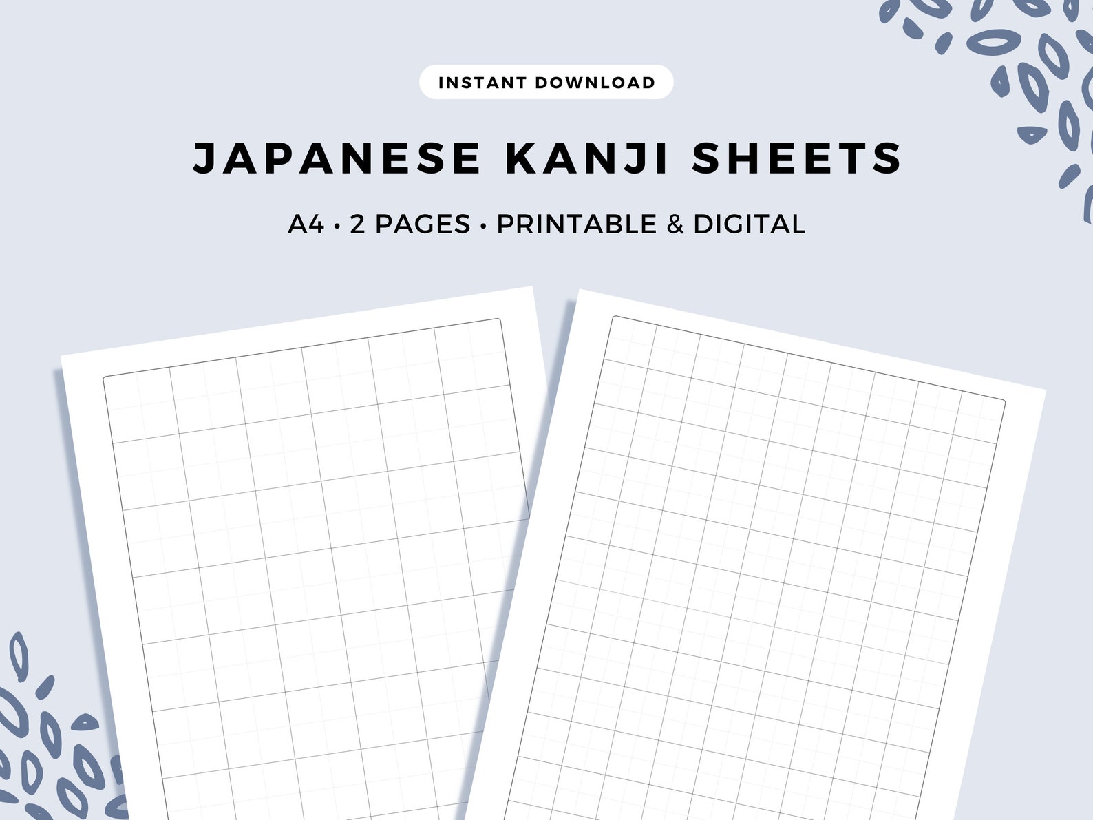 Japanese Kanji Practice Sheets | JLPT Kanji | Handwriting Paper ...