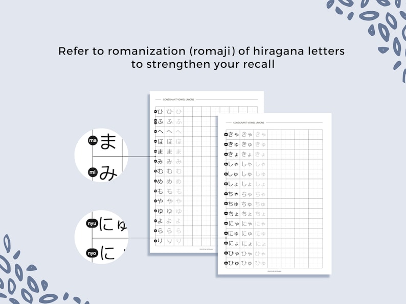 Japanese Hiragana Practice Sheets | Complete Hiragana Alphabet for ...